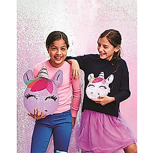 iscream Sweet Unicorn 7.5" x 9.5" Reversible Sequin Soft Fleece Back Mini Pillow