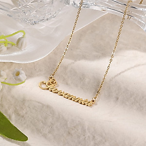 Jewelstruck Personalized Name Necklace for Women Mother Daughter Necklace for Mothers Day Gifts Custom Any Name Relationship Necklace for Mom Nana Daughter Girlfriend (Style 2)