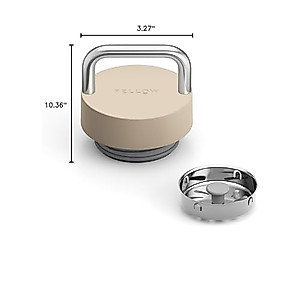 Fellow 20 oz Carter Carry Vacuum Insulated Tumbler for Water, Tea, Coffee, Smoothies, & more - Stainless Steel - Keeps Heat for 12 Hours/Stays Cold for 24 Hours-Leak-Proof Seal-Slim Width-Sand Dune