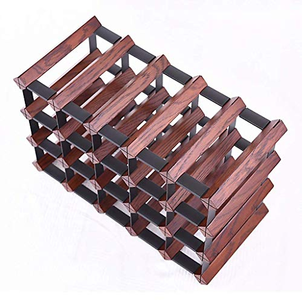 TEmkin Wine Rack Cube Solid Wood Free-Standing Wine Display Stand Wine Cabinet Large Capacity for Multiple Bottles of Wine Suitable for Home Wine Cellar Bar Wine Show A