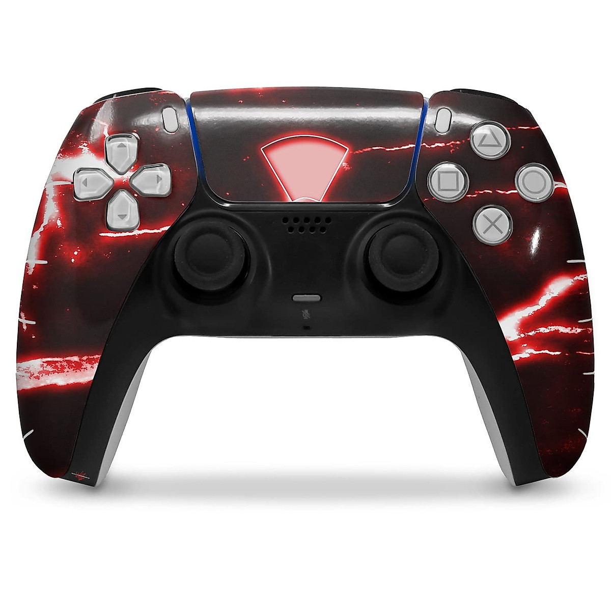 WraptorSkinz Skin Wrap compatible with Sony PS5 DualSense Controller Radioactive Red (CONTROLLER NOT INCLUDED)