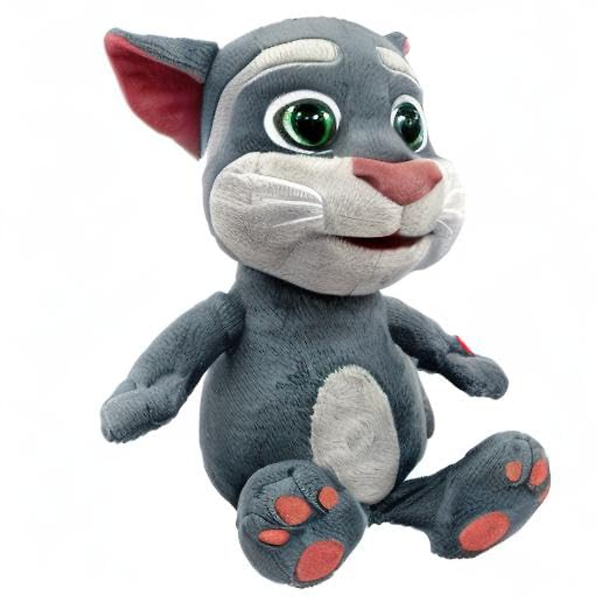 Dragon-i Toys Talking Tom Animated Interactive Stuffed Cuddly Plush Toy with Talkback 12', Grey, (80802)