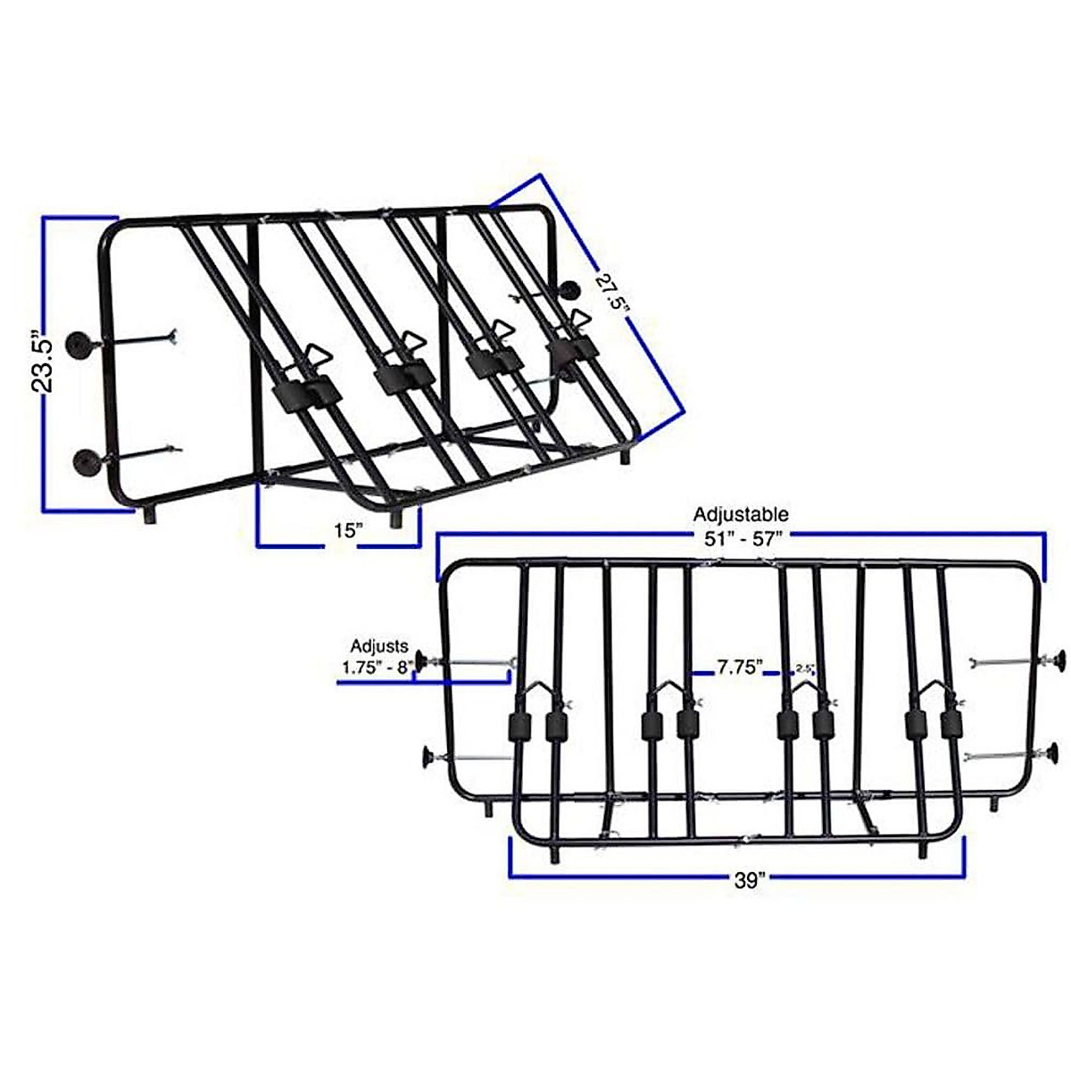 Titan Ramps Truck Bed Bike Rack - 4-Bike