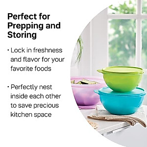 Tupperware Brand Wonderlier Bowl Set - 3 Containers to Prep, Store & Serve Meals + Lids - Dishwasher Safe - BPA Free