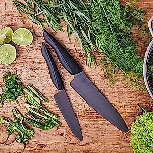 Kyocera Innovation Series 4Piece Ceramic Knife Set, Black Blade, Black Handle
