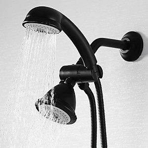 BESTILL Wall Mounted 6 Inch Extension Shower Head Arm, Shower Arm and Flange Included, Matte Black