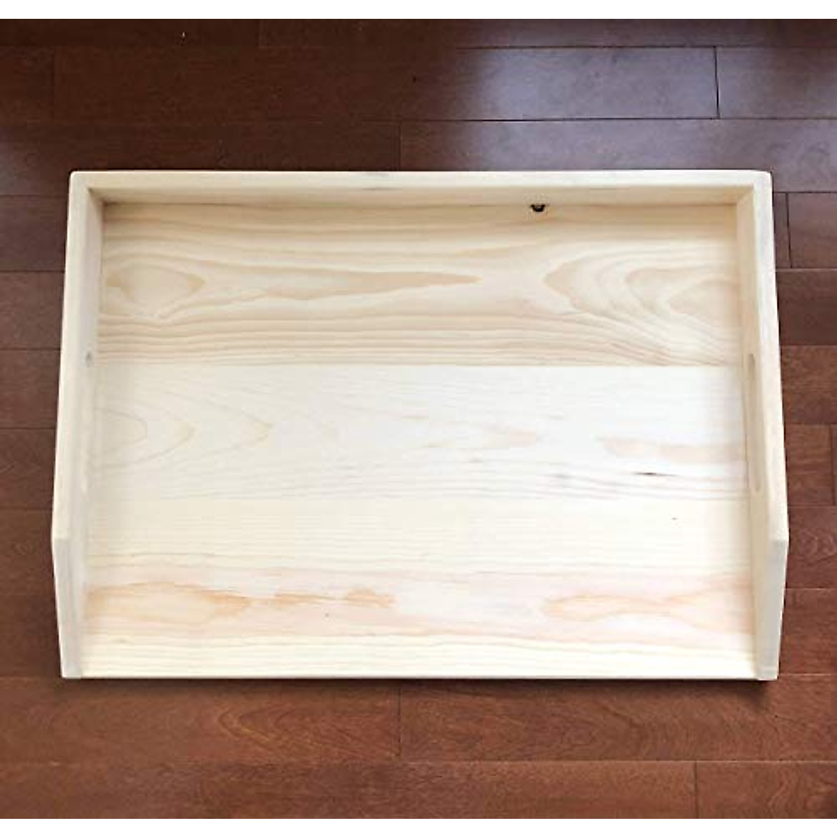 Boxwood and Mum Handmade Wood Serving Tray, Stove Top Cover works as TV Tray, Rolling Tray, Bed Tray, Oven Tray or Food Tray, Natural Unfinished Pine Wood Tray Serving Board, Amish Made in USA
