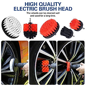 Manesi Car Detailing Brush Set,24PCS Drill Brush Set,Car Interior Detailing Kit & Car Wash Kit with Boar Hair Detail Brush and Cleaning Gel for Wheel,Dashboard,Air Vent,Leather and Exterior