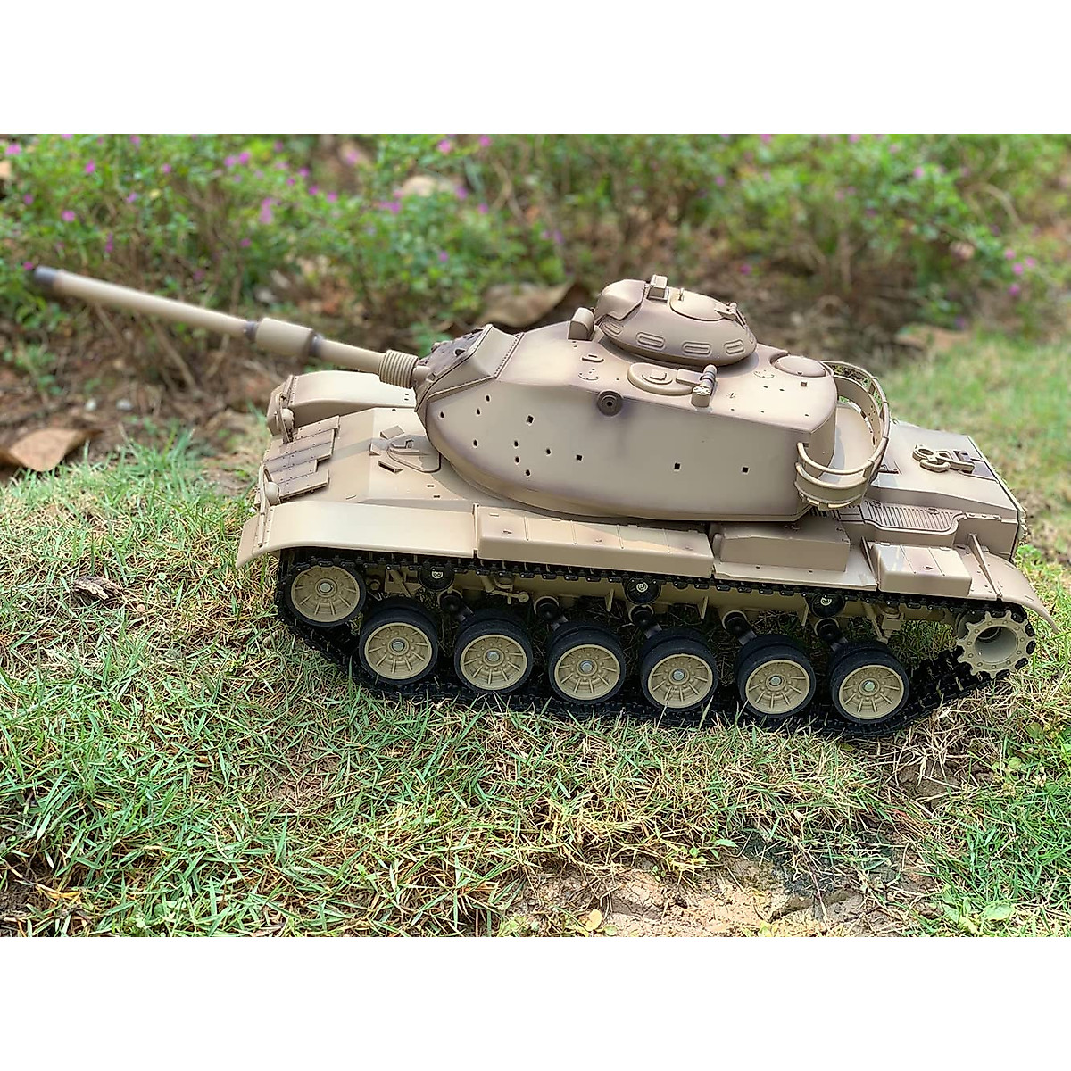Ssccgym Remote Control Heavy Tank M60A1 RC Armored Vehicle Main Battle Large 1/16 Scale Full-Function Simulation Smoke Shooting Effect Collection Professional 60cm