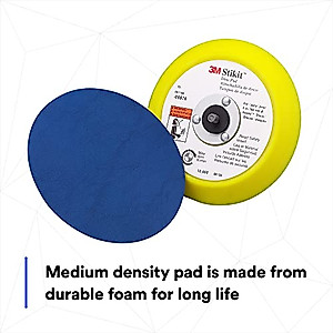 3M Stikit Disc Pad, 05576, 6 in, 3/4 in x 5/16-24 in, For PSA Discs, Sander, Durable Foam Body