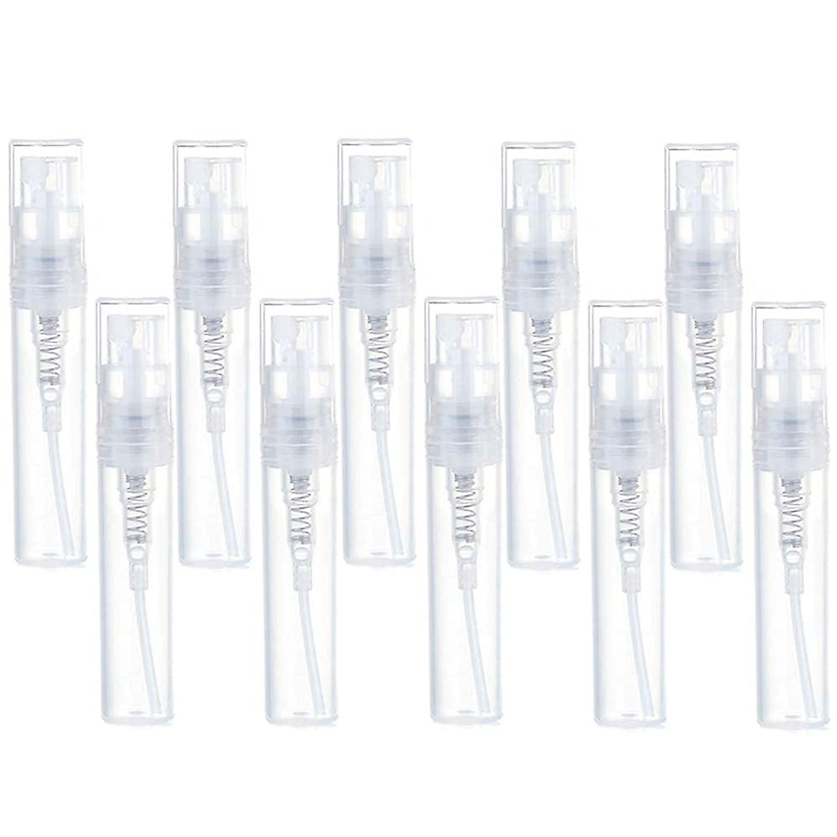 BlingKingdom 10pcs 2ml Refillable Mini Spray Atomizer Empty Bottles Portable Perfume Liquid Travel Sample Bottle Sprayer
