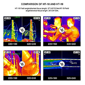 HT-19 New Higher Resolution 320 x 240 IR Infrared Thermal Imaging Camera with 300,000 Pixels and Sharp 3.2" Color Display Screen. Hti-Xintai