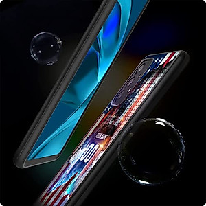 Personalized Ice Hockey vs Name Number US Flag Decor Rubber Cover Phone Case for Samsung Galaxy A53 5G/A03S/A02S/A10E/A12/A13/A32/A33/A42/A51/A52/A71 Custom Hockey Phone Case (America Flag)