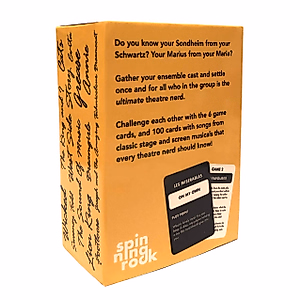 spinningrock, 100 Songs Every Theatre Nerd Should Know - Ultimate Musical Theatre Card Game - Modern Deck