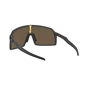 Oakley Men's OO9406 Sutro Rectangular Sunglasses, Matte Carbon/Prizm 24K, 37 mm
