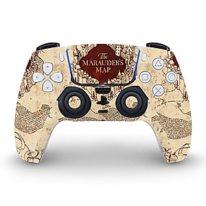 Head Case Designs Officially Licensed Harry Potter The Marauder's Map Graphics Vinyl Faceplate Gaming Skin Decal Compatible with Sony PlayStation 5 PS5 Disc Edition Console & DualSense Controller