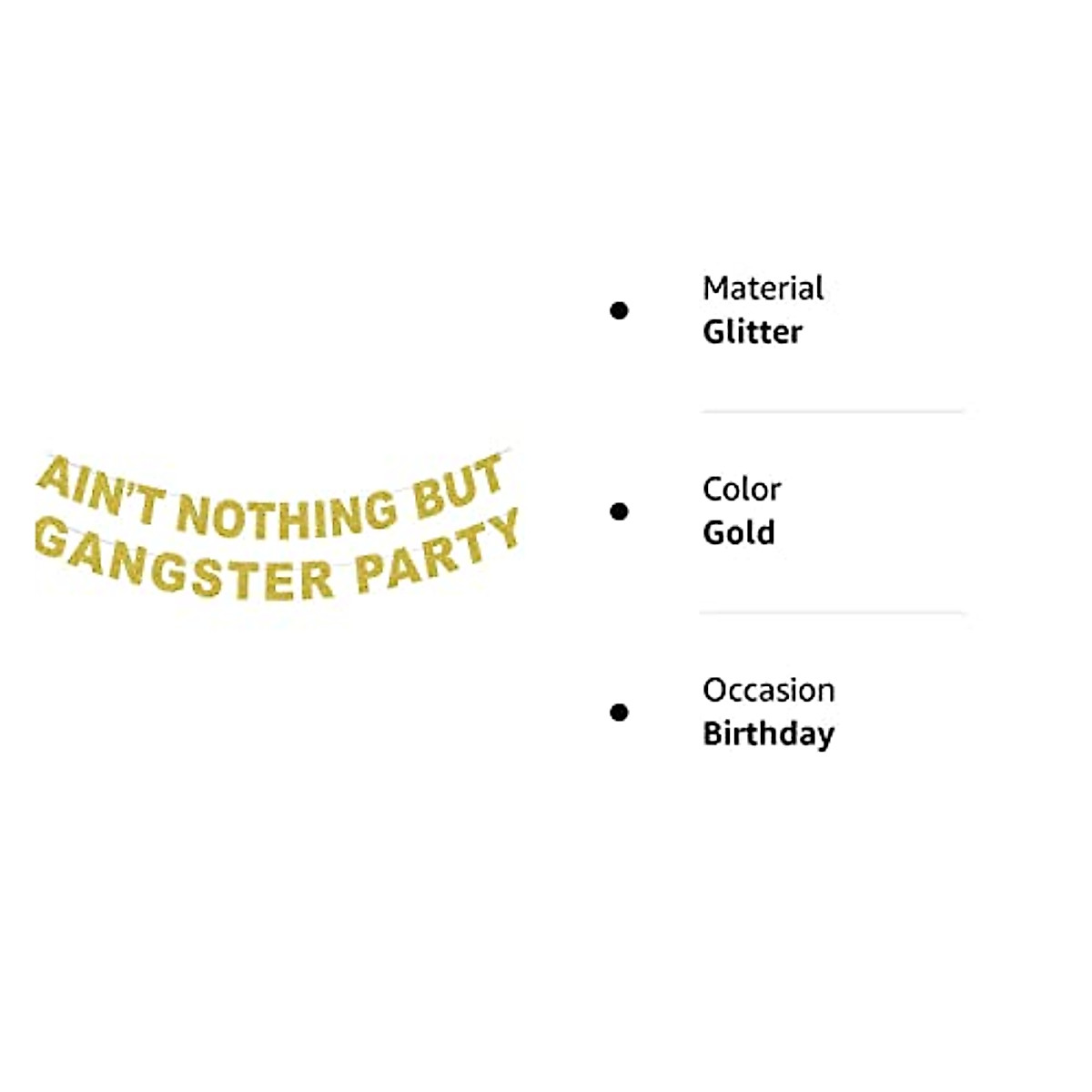 alexkike Glitter Ain't Nothing But A Gangster Party Banner , Ain't ...