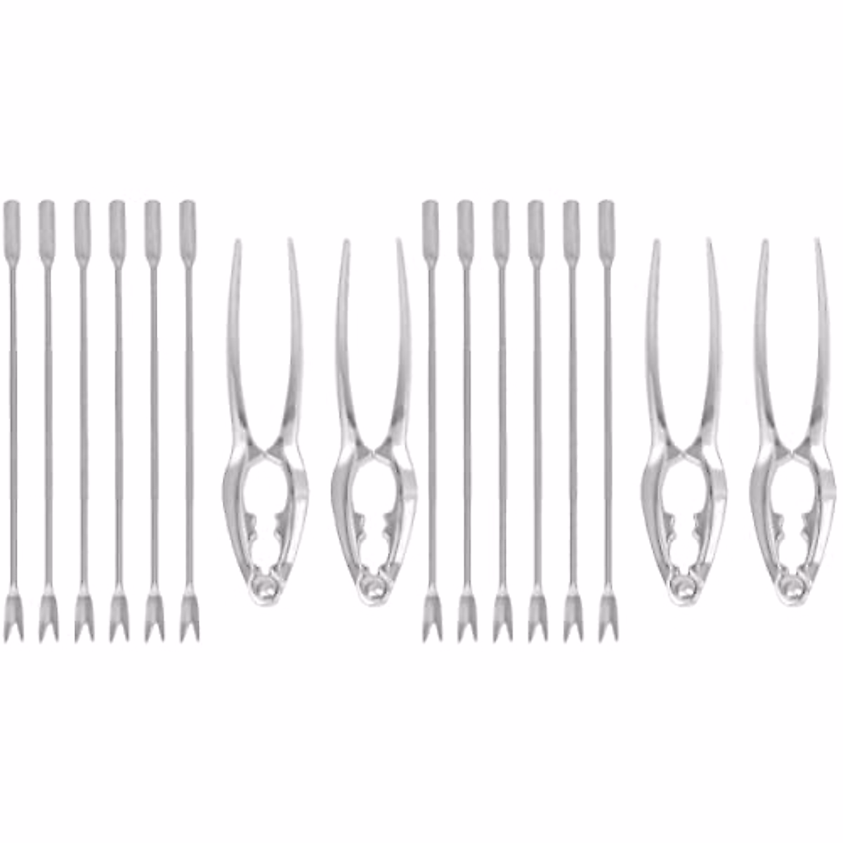 BESTonZON Home Tool Set 16pcs/ set Home for Artifact Nut Lobster Picks Tool Forks Scissors Steel Peeling Restaurant Gadgets To Needle Shellers Eat Plier Kitchen Opener Hairy Crabs and Lobster Crackers