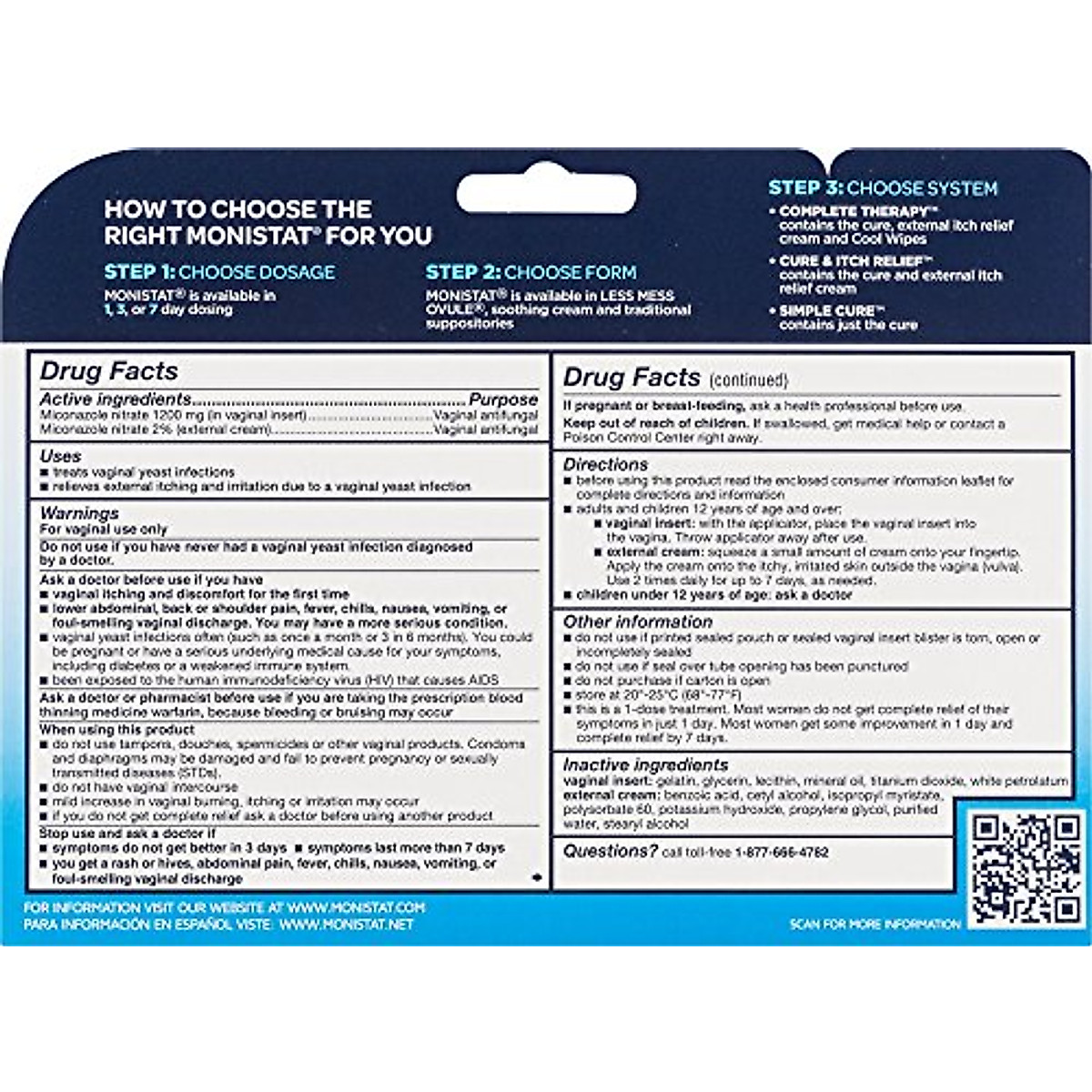 MONISTAT 1-Dose Yeast Infection Treatment For Women, 1 Ovule Insert & External Itch Cream