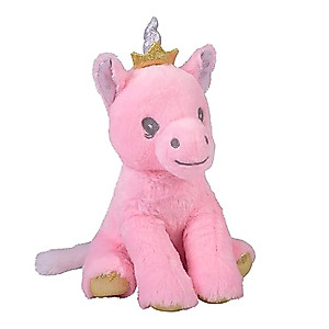 Sammy & Lou Tiara Princess 4-Piece Baby Nursery Crib Bedding Set for Girls, Includes Quilt, Fitted Crib Sheet, Crib Skirt, and Plush Toy