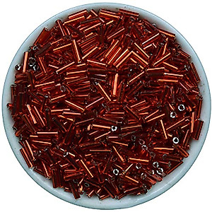 KOH 500pcs/lot 2x6mm Gold Crystal Glass Bugle Beads European Long Tube Two Hole Spacer Beads For Necklace Bracelet Jewelry-87926