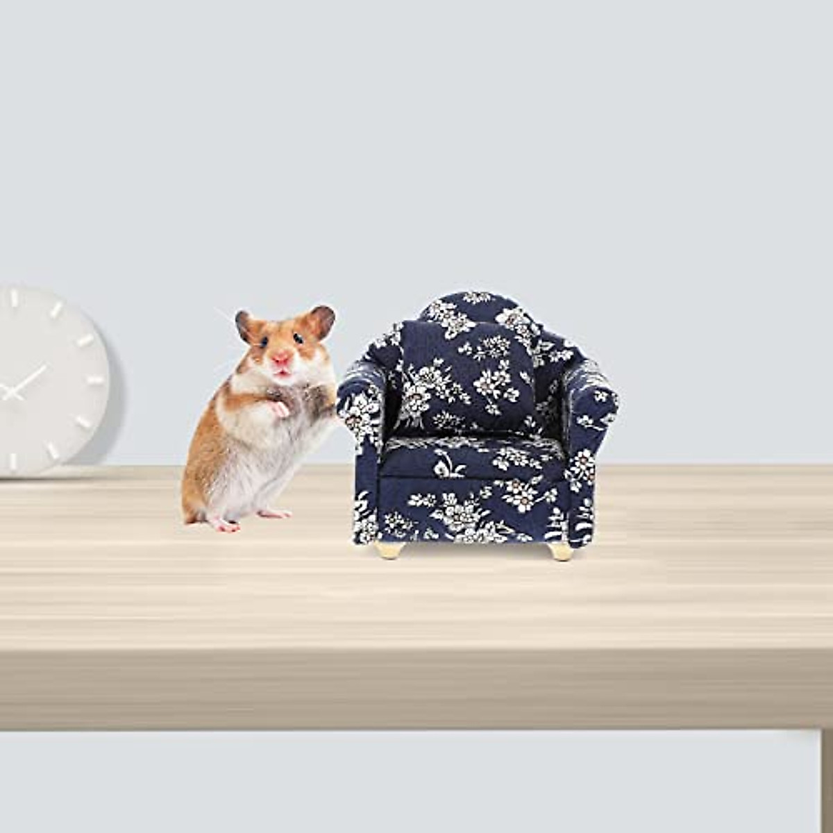 PATKAW Guinea Pig Hideout Hamster Accessories Hamster Mini Sofa Small Animal Sofa Chair Hamster Bed Habitat House Pad Rest Photo Props for Hamster Mice Rat Guinea Pig Hideout Hamster Accessories