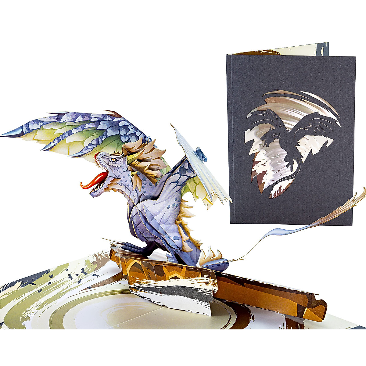 Legendary Dragon,WOW Greeting Pop Up 3D Card For All Occasions,Birthday, Love, Christmas, Goodluck, Congrats, Get Well,Handcrafted With Love,Proud USA Brand (Cloud Dragon)