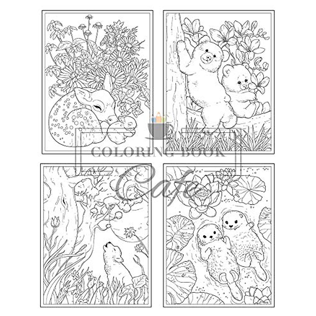 Baby Animals Coloring Book: An Adult Coloring Book Featuring Super Cute and Adorable Baby Woodland Animals for Stress Relief and Relaxation Vol. I