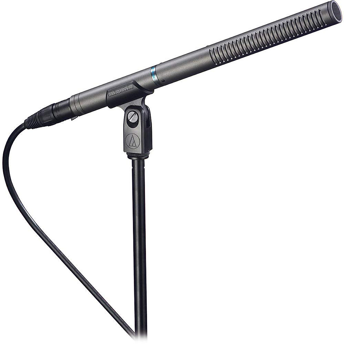 Audio-Technica AT897 Line + Gradient Condenser Microphone Cinema and Broadcasting Shotgun Microphone Complete Kit with LyxPro Boompole, Shockmount, Windscreen Bundle