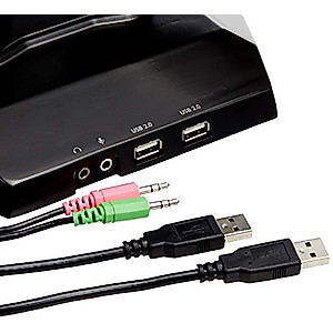 アイ・オー・データ I-O Data DA-ARMD4 Monitor Arm (Dual), GigaCrysta VESA Standard, USB Port, Audio Terminal, Japanese Manufacturer