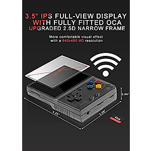 CICYSTORE Miyoo Mini Plus Handheld Game Console,Retro Game Console for Adults and Children,3.5" IPS Screen,64GB TF Card 10,000+ Games,Support WiF(Purple-64G)