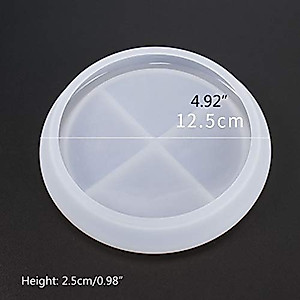 Mold Mug Pad Tray Resin Casting Mold Plaster Soap Casting Epoxy Mould DIY Craft Dish Cup Mat Plate Silicone Mold Christmas Moulds