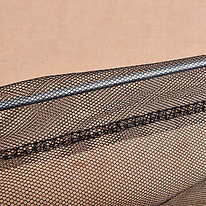 Conskyee Folding Fishing Landing Net, Portable Fishing Dip Net for Fly Fishing Trout Bass Catch, Aluminum Alloy Handle Durable Nylon Mesh