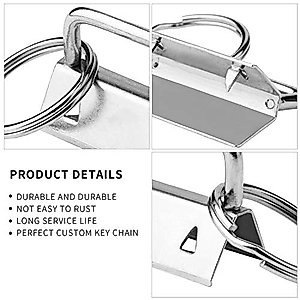 50 Sets Key Fob Hardware Key Fob Keychain Wristlet with Split Ring 1 Inch by HRLORKC