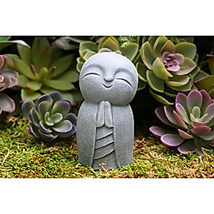 LEFUYAN Jizo Statue Little Jizo Monks Smiling Buddha for Your Home Yard Lawn Desk Garden Outdoor Decoration The Perfect Ornaments