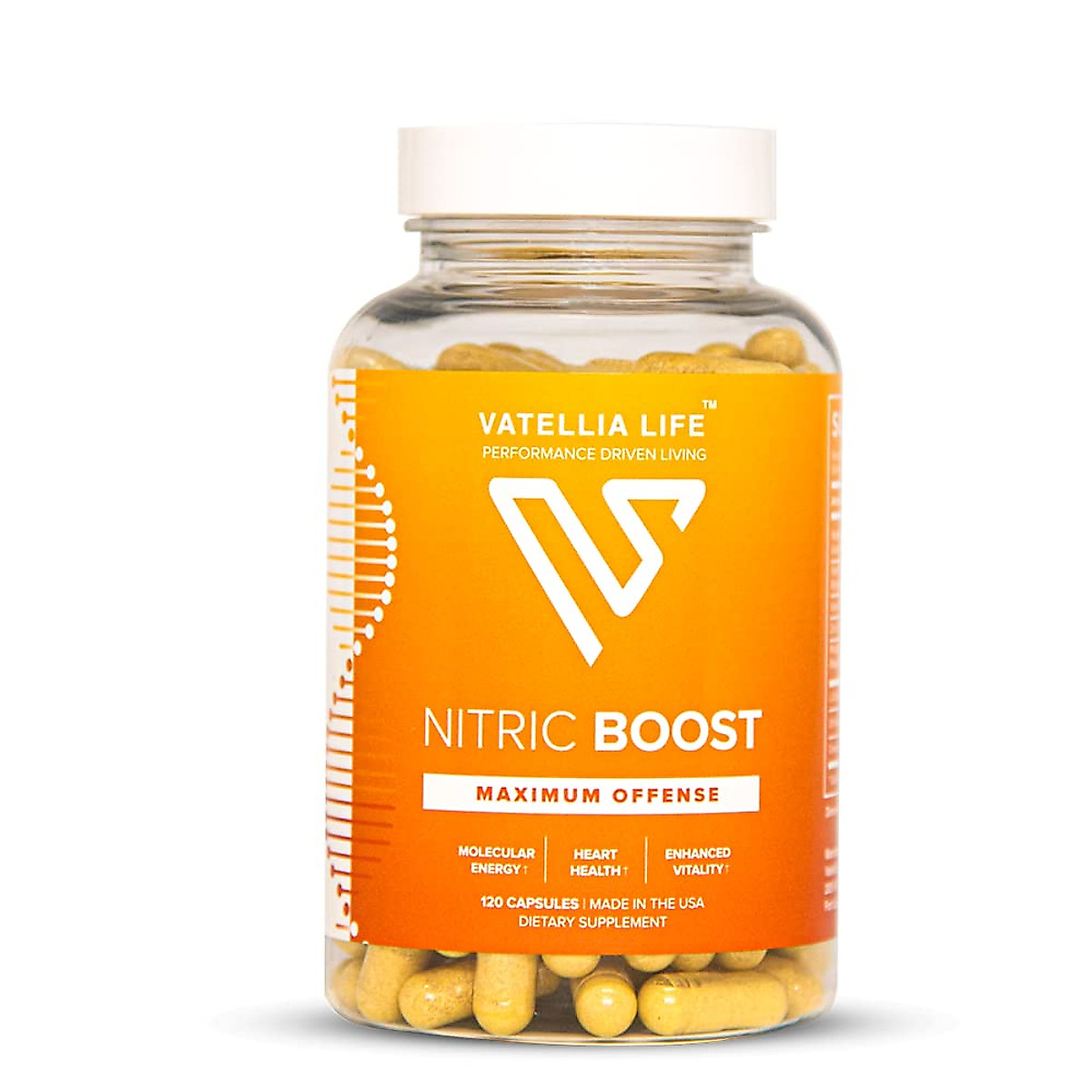 Vatellia Life Nitric Boost - Nitric Oxide Supplement for Men | High Absorption Formula | 100% Natural Ingredients | Best Nitric Oxide Booster | Increase Blood Flow | 2 Month Supply