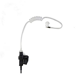 Retevis 2 Way Radio Earpiece with Mic 2 Wire Surveillance Acoustic Tube Earpiece Compatible with Motorola APX6000 APX6000LI XPR6550 XPR7000 XPR7550e APX6000LI Walkie Talkies(1 Pack)