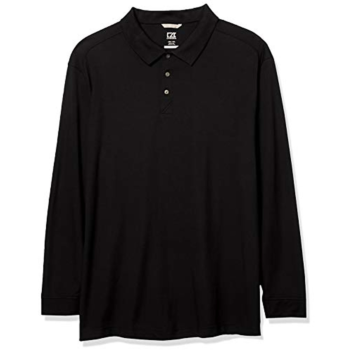 Cutter & Buck Men's Big and Tall Big & Tall 35+UPF, Long Sleeve Advantage Polo Shirt, Black, 4XB