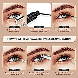 LASHVIEW Lash Remover, Lash Sealer Lash Extension Sealant, Cluster Lash Glue for Sensitive Eyes, Super Strong Hold 72 Hours DIY Eyelash Extension Glue, Sealer, and Remover, Latex Free