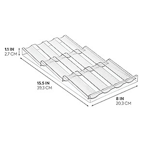 iDesign Linus Spice Rack, Drawer Organizer for Kitchen Storage - Clear