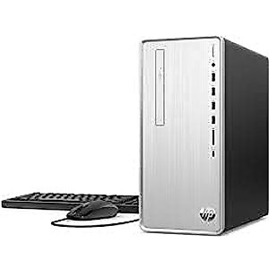 HP Pavilion Desktop 1TB HDD 16GB Optane, 3.6GHz i3-10100 Quad-Core (4GB RAM, DVD-R, Intel UHD Graphics 630, Windows 10 Home) Silver, TP01-1227c (9EF10AA) (Renewed)