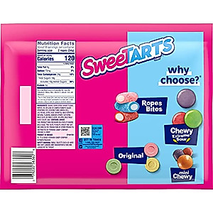 SweeTARTS Soft & Chewy Ropes Candy, Tangy Strawberry Flavor, 9 Ounce Pouch