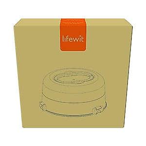 Lifewit Cake Carrier with Lid and Handle, Two Sided Cupcake Carrier Holder for 10” Cake or 9 Standard-Sized Cupcakes, Plastic Round Cake Transport Storage Container Stand for Pies and Cookies, White