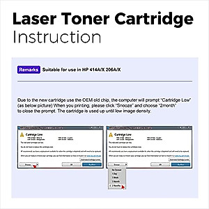 LemeroUtrust Compatible Toner Cartridges Replacement for HP 206A W2110A use with HP Color Laserjet Pro M255dw MFP M283fdw M283cdw M282nw (Black, 1-Pack)