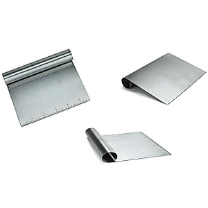 Stainless Steel Food Scraper and Chopper Large Griddle Spatula Kitchen Tool Gadget by MERRY BIRD