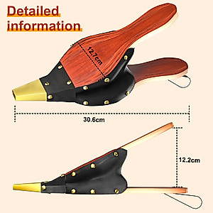 VODA Mini Sized Fireplace Wood Bellows Air Blower for Indoor and Outdoor Camping Cooking BBQ