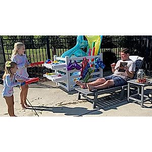 Zippity Outdoor Products ZP19061 36" W x 64" L x 38" H Zippity Poolside Deckbox Storage Organizer