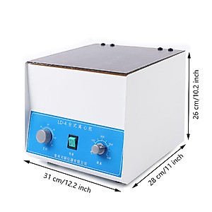 LD-4 Electric Lab Benchtop Centrifuge, 4000RPM 4 Tubes x 100ml Centrifuge Machine with Timer and Speed Control for Lab