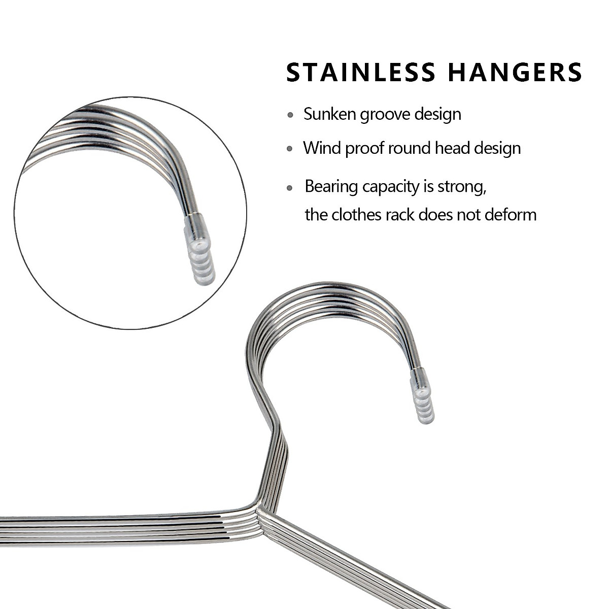 Fayleeko Wire Hangers 40 Pack Coat Hangers Strong Heavy Duty Stainless Steel Metal Hangers 16.5 Inch Ultra Thin Space Saving Clothes Hangers