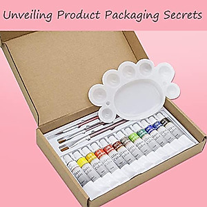 Colorful Stain Glass Paint Kit with 12 Colors, 3 Nylon Brushes, 1 Palette, Permanent Acrylic Enamel Painting Set to Create Translucent Arts on Transparent Wine Glasses, Enamel, Window and Ceramics